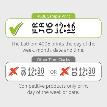 400E Electronic Employee Time Clock – Lathem